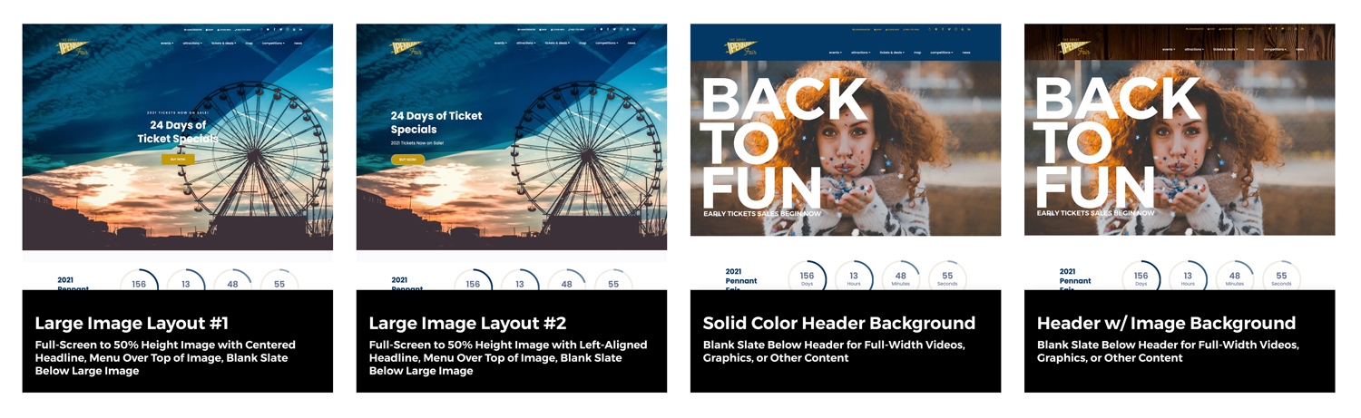 Website Home Page Layout - Getting Started - Grandstand Apps